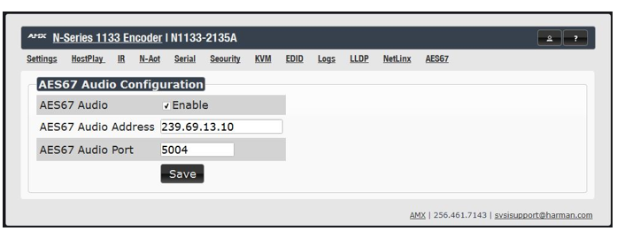 SVSI - BSS AES-67 Configuration Guide